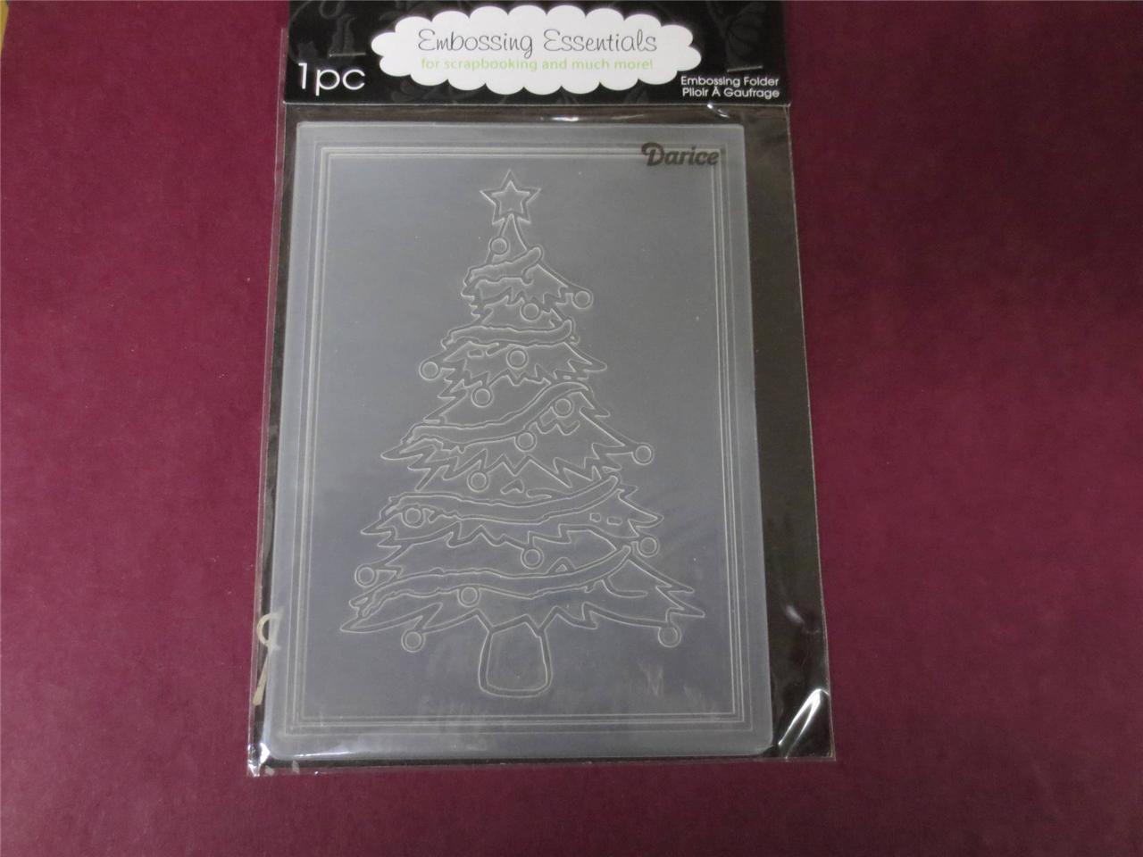 NEW Darice Winter Christmas Tree 4.25 x 5.75 Embossing Folder | eBay