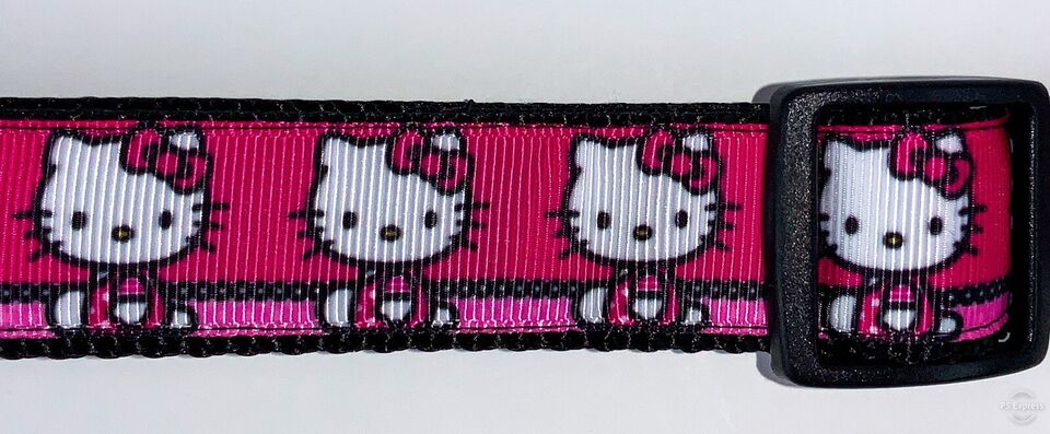Hello Kitty dog collar Handmade adjustable buckle collar 1"or 5/8"wide ...