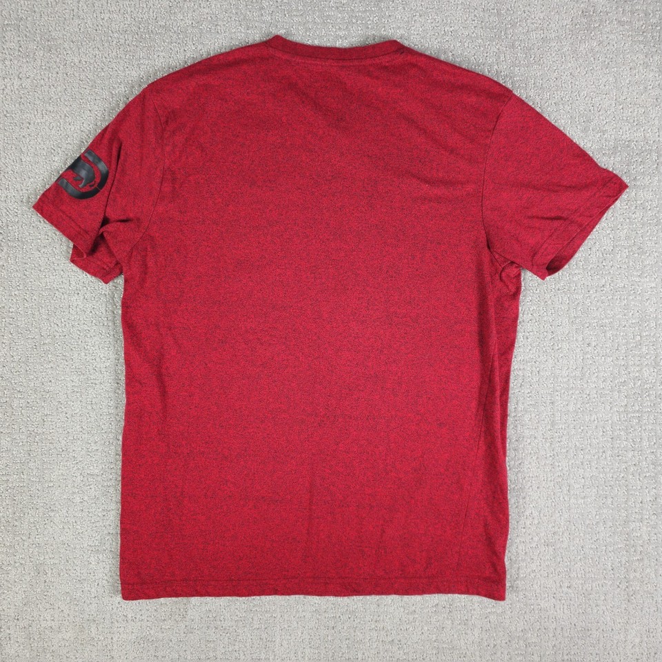 Ecko Unltd Red T Shirt Rhino Logo Y2K Style Mens Size L V Neck | eBay