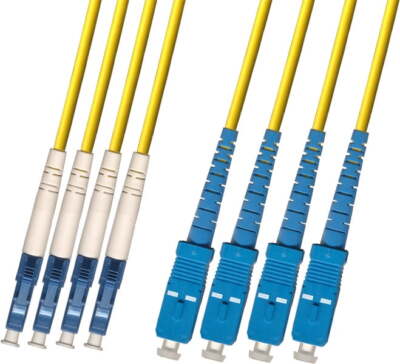 Direct Burial/Outdoor LC-SC 4-Strand Fiber Optic Cable Singlemode (9/ ...