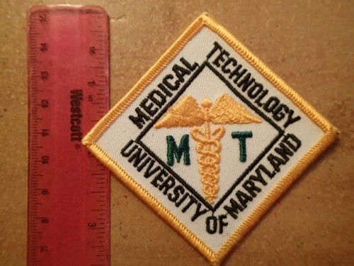 Vintage Embroidered Patch-MEDICAL TECHNOLOGY, UNIVERSITY OF MARYLAND ...