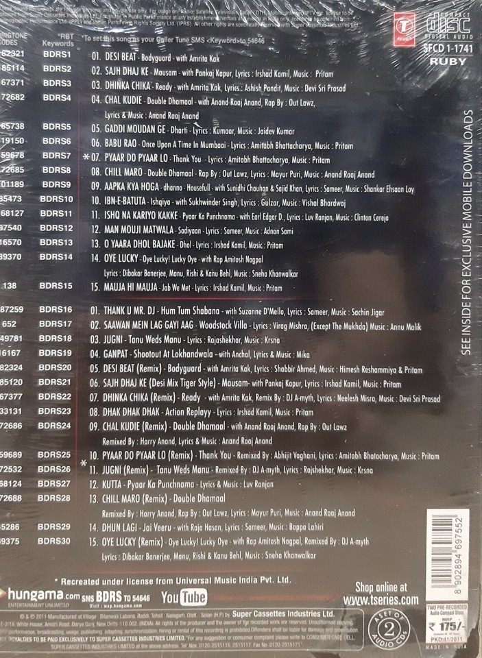 Bollywood Rockstar Mika Singh - Bollywood Songs Audio CD (Set Of 2) | eBay