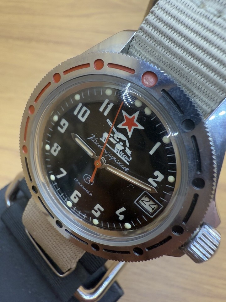 New Vintage Soviet VOSTOK 2409. KOMANDIRSKIE. Tank. Made in USSR. With ...