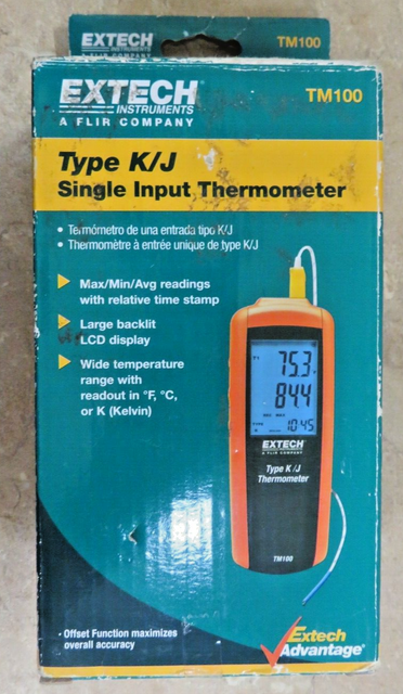 Extech TM100 Thermocouple Thermometer 1 in Type J K for sale online | eBay