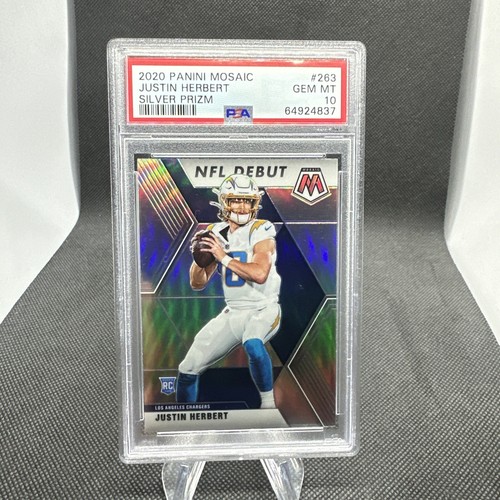 2020 Panini Mosaic Justin Herbert Silver Prizm PSA 10 | eBay