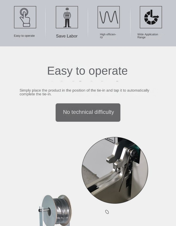 Wire Tie Machine Data Cable Bundling Machine Bread Bag Gold Wire Tying ...