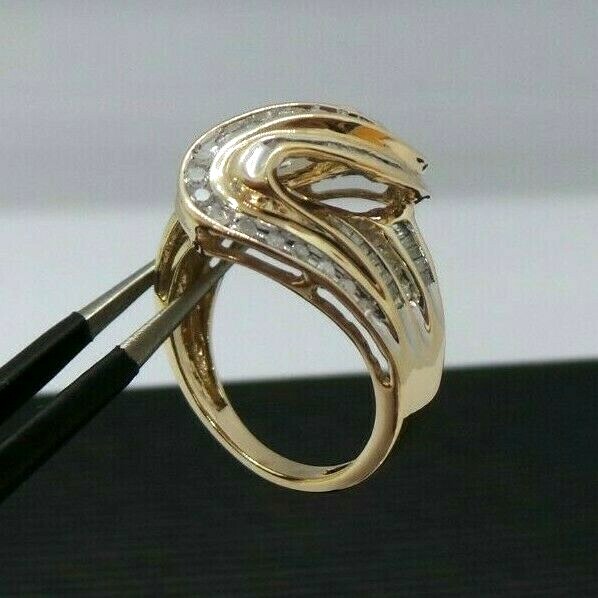 STUNNING 10K YG LADIES DIAMOND CLUSTER RING 1.00 tcw SZ 7 AI-1347 4.50 ...