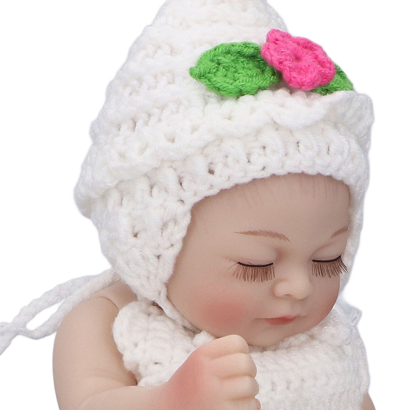 10 Inch Baby Doll Cute Soft Silicone Full Body With Knitted Reborn Baby ...