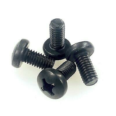 M6 x 12mm Black Oxide Phillips Pan Head DIN7985A Machine Screw - Set of ...