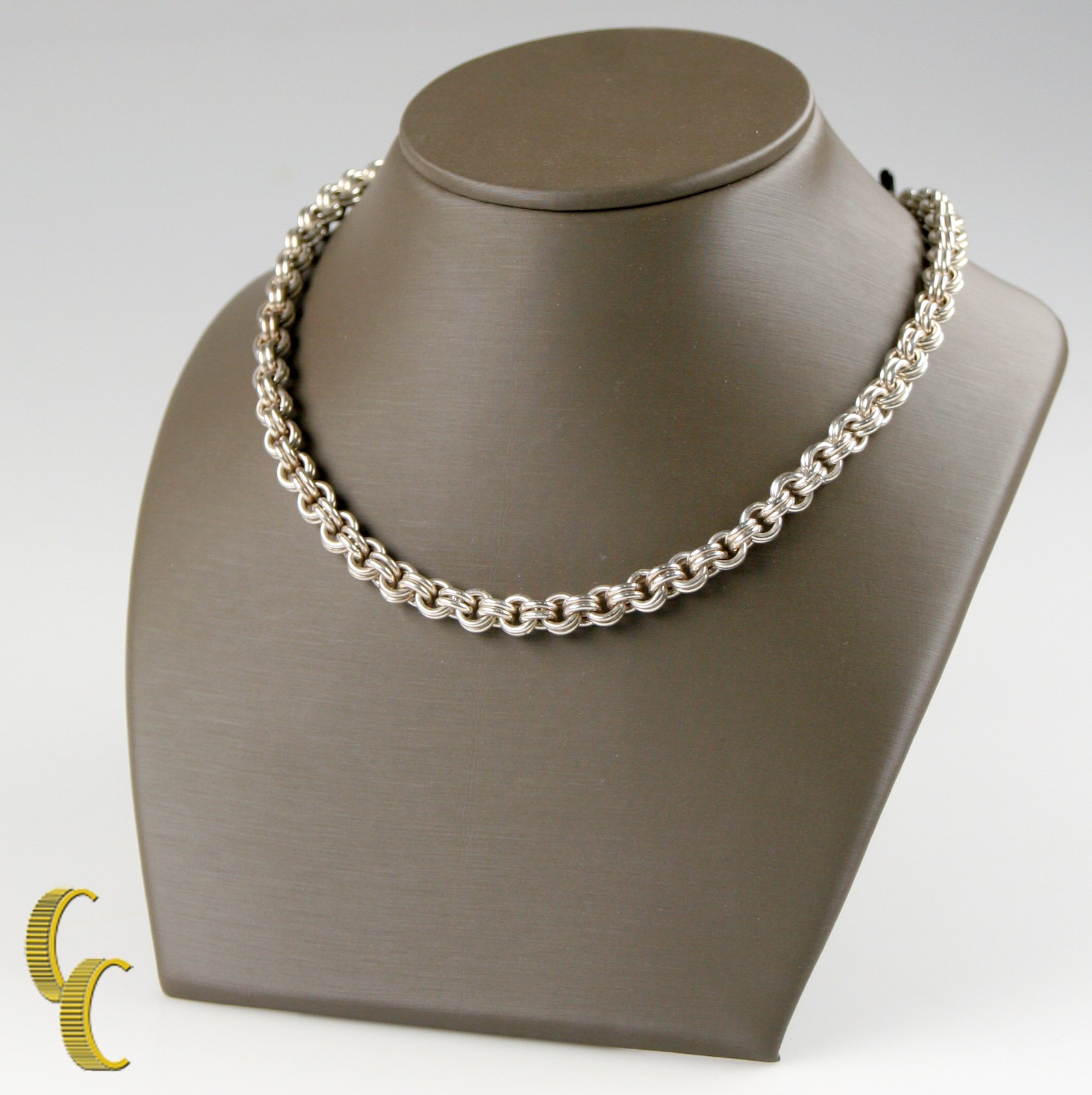 Men's Sterling Silver Double Rolo Chain Necklace w/ Toggle Clasp 23" 66 ...