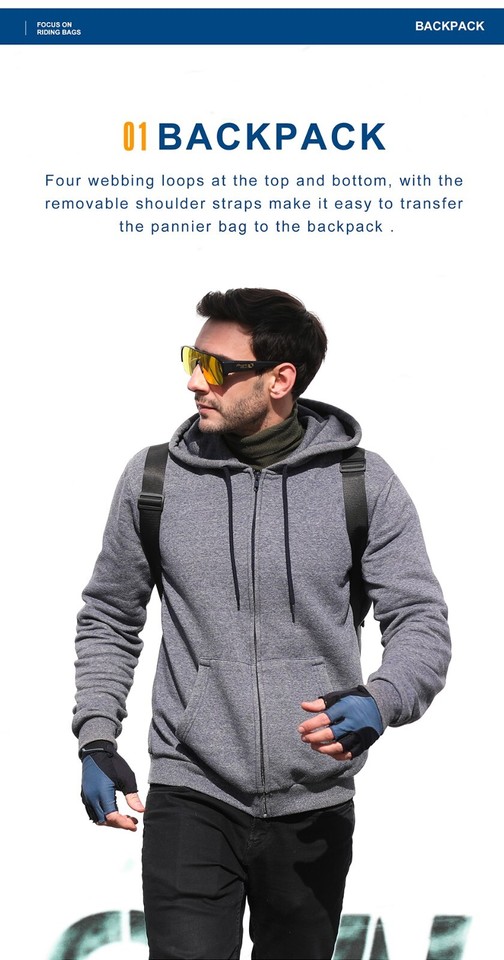 Rhinowalk Bike Side Pannier Bag 20L Large Capacity Saddle Storage ...