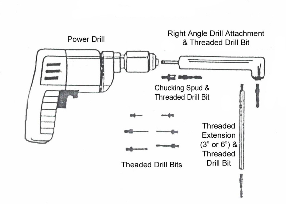 Tight Fit Drill Bit Extension Set For Threaded Shank Tools 00120 - New ...