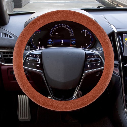 Brown Steering Wheel Cover Universal Car Silicone Steering Wheel Cover ...