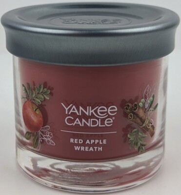 Yankee Candle Red Apple Wreath Small 4.3oz. Scented Jar Candle | eBay