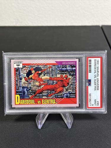 1991 Marvel Universe #95 Daredevil vs Elektra PSA 9 MCU Avengers Disney ...