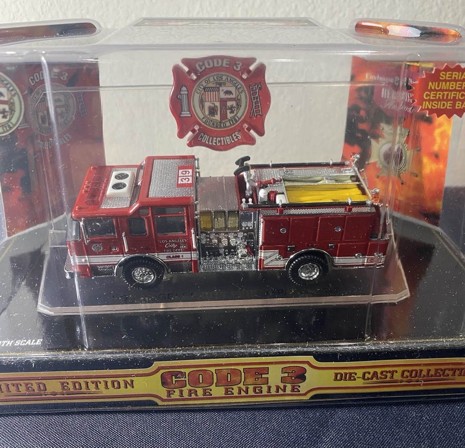 Code 3 Model #12888 Los Angeles City Fire Dept. Pierce Class 1, Engine ...