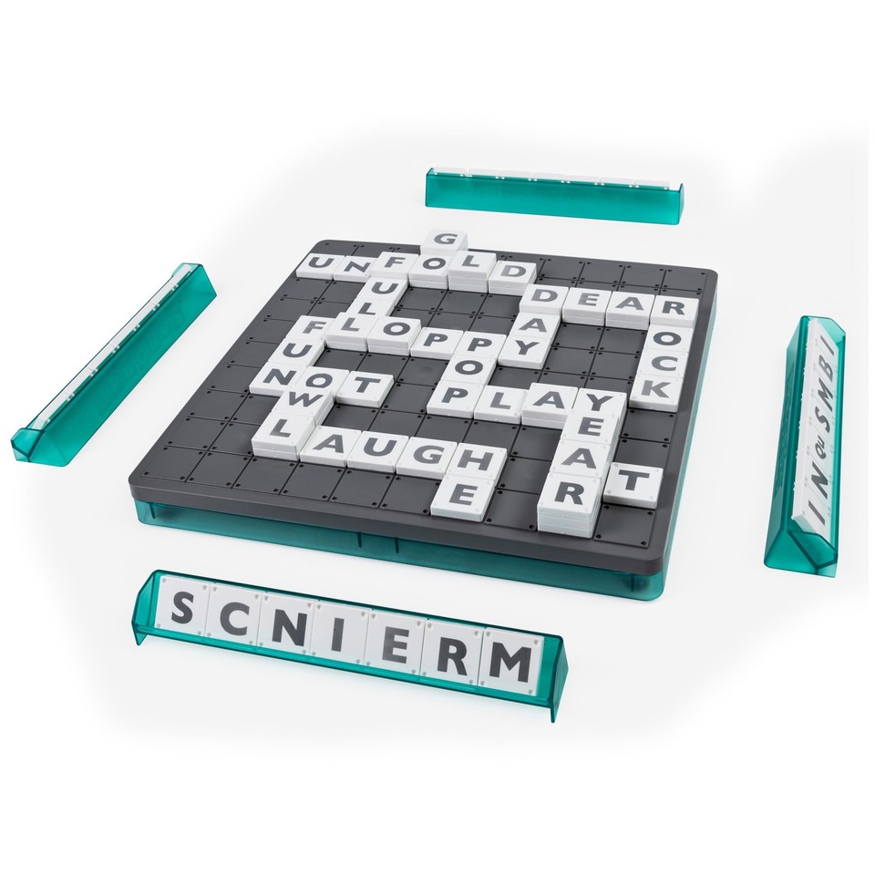 , Upwords, Classic Word Game with Stackable Letter Tiles, Family Board ...