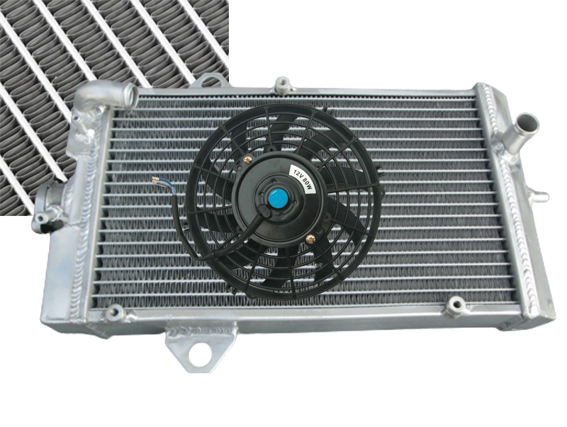 Aluminum Radiator+Fan For 2006-2013 ATV Yamaha Raptor 700 YFM700 ...