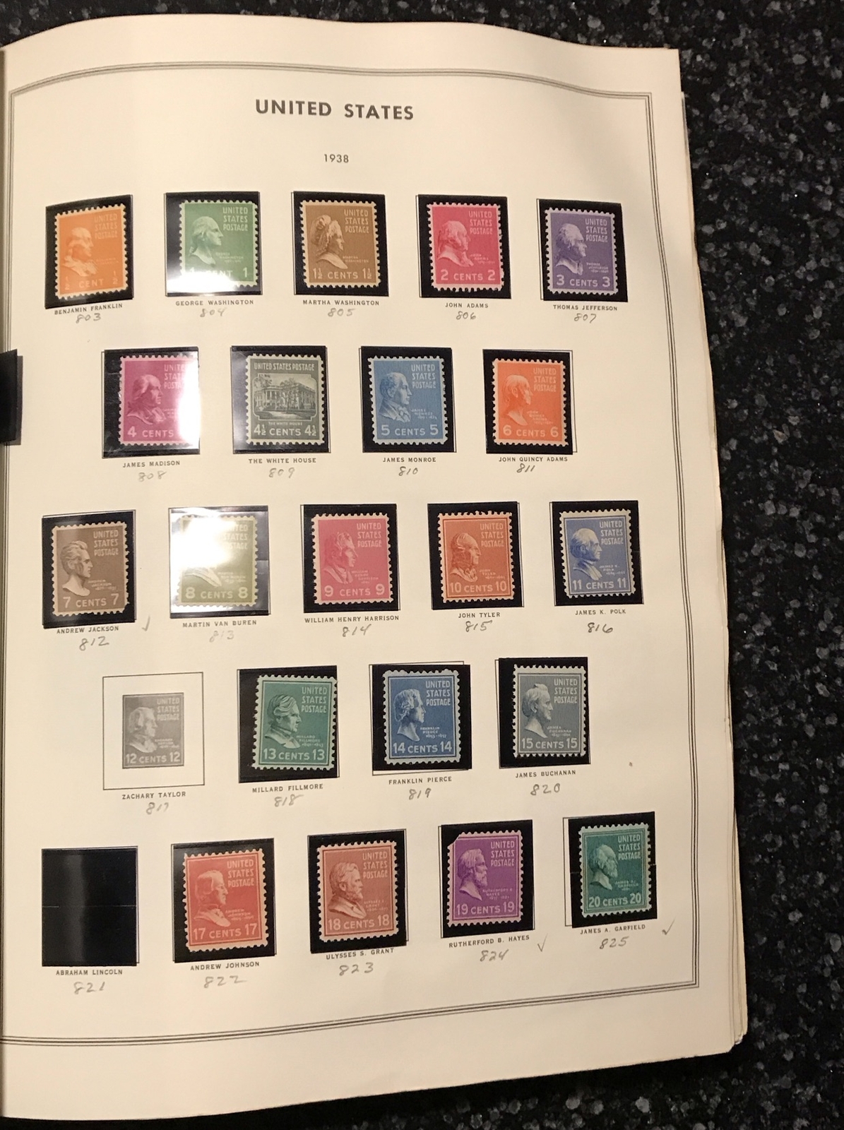 United States Liberty Stamp Album - Pages Start 1847 Mint Stamps Start ...