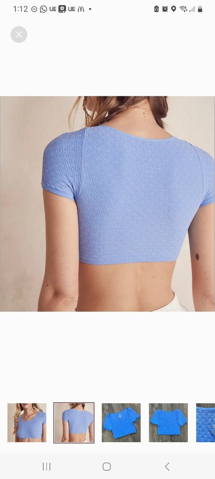 NWOT Free People Ultra Stretchy Seamless Micro Crop Top in All Board ...