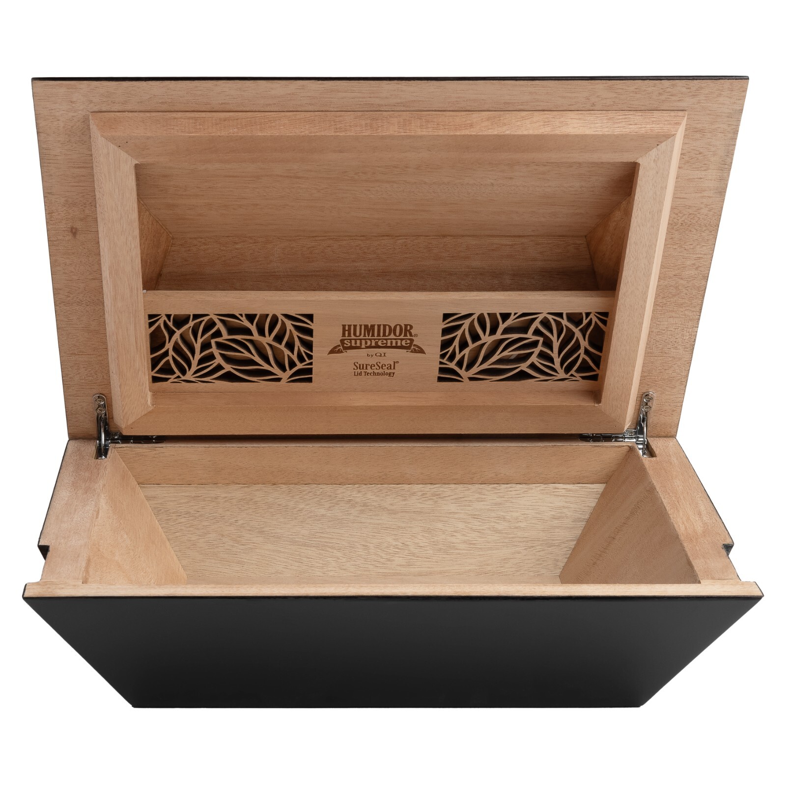 Humidor Supreme Aria Large Cigar Humidor , 40-80 Cigar Wood Box, Modern ...