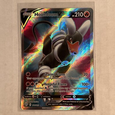 Houndoom V 178/189 -- Pokemon TCG Darkness Ablaze -- NM - Mint Full Art ...