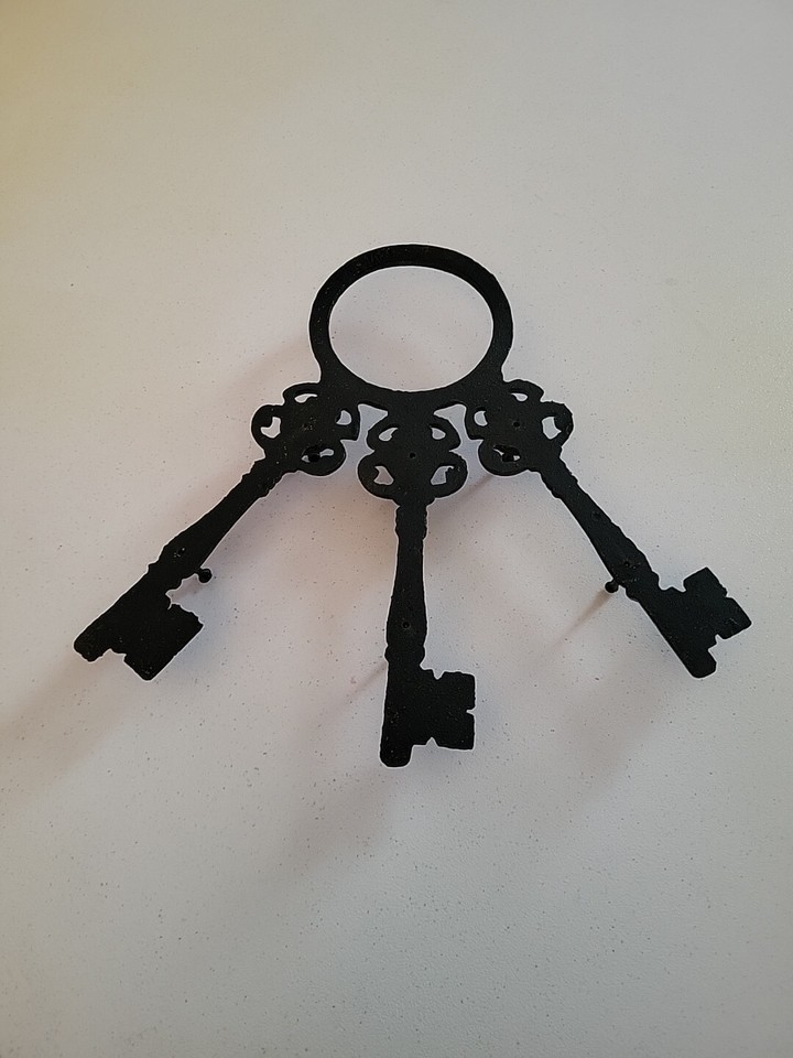 Vintage Cast Key Ring Key Holder Wall Plaque-Black | eBay