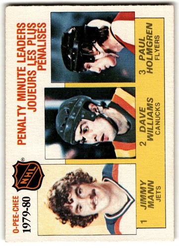 1980-81 O-Pee-Chee Paul Holmgren/Jimmy Mann/Dave Williams Philadelphia ...
