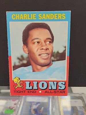1971 Topps Football #210 Charlie Sanders ROOKIE Detroit Lions HOF ...