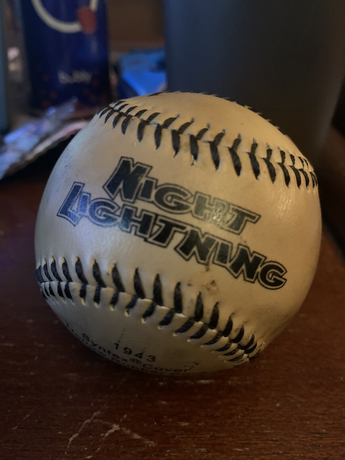 Franklin Night Lightning 1943 Used Baseball Syntex Cover Rubber Core | eBay