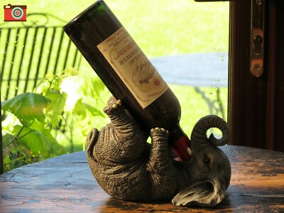 ELEPHANT WINE BOTTLE HOLDER RACK, Guzzler. Nemesis Now. Free P & P 23cm ...