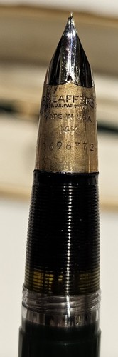 W.A. Sheaffer’s Fountain Pen Pencil Desk Set 14K Gold Nib Green Gold ...