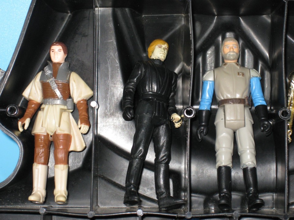 Vtg Kenner Star Wars 31 FIGURES & Darth Vader CASE:Luke,Leia,Han,R2 ...