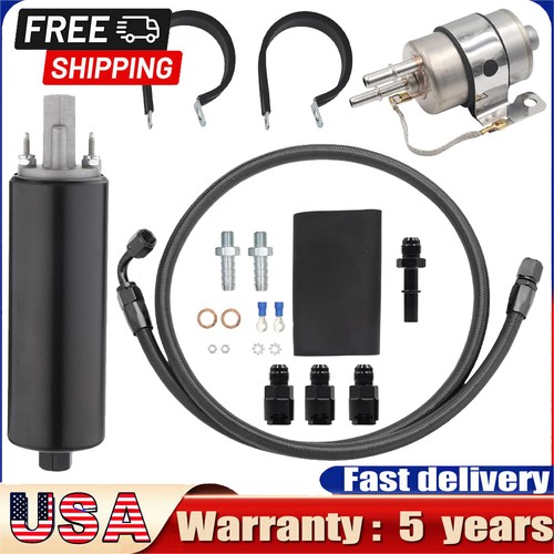 Inline EFI Fuel Pump 255LPH GSL392 400-939 Fuel Pressure Regulator For ...