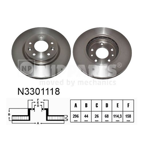 Brake Disc PD1007NP 60167 40 20 666 24R 40206-4BA0A 6001167 40206-4EA0A ...