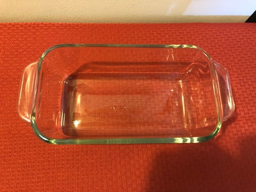 PYREX Clear Glass Bread Loaf Pan Dish 10.5”x5”x3” Great Condition 213-R ...