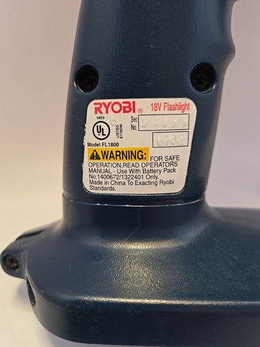 Ryobi FL1800 P700 18V Blue Swivel Head Flash Light Flashlight TOOL ONLY ...