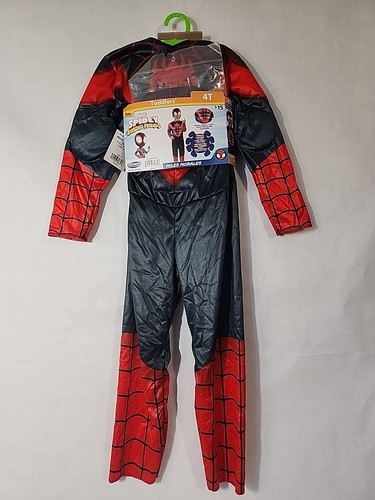 2 Piece Amazing Spider-man Toddler Costume Size-4T Eyes On Hood! New ...