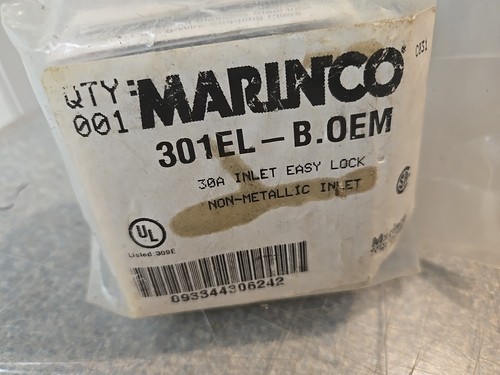 Marinco 301EL-B 30A Power Inlet White 125V Marine , Boating Equipment ...