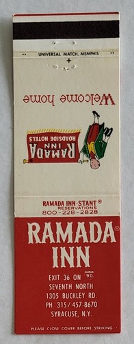 Vintage Matchbook Cover....Ramada Inn of Syracuse, New York | eBay