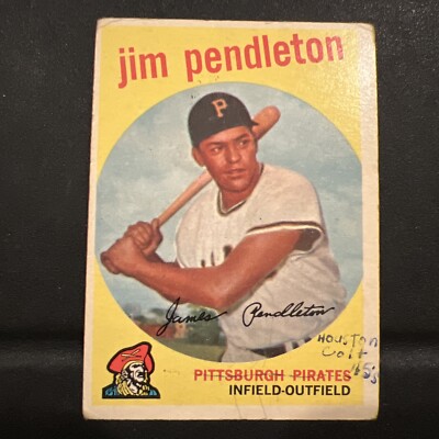1959 Topps Baseball Card #174 Jim Pendleton - Low To Mid Grade - G/VG ...
