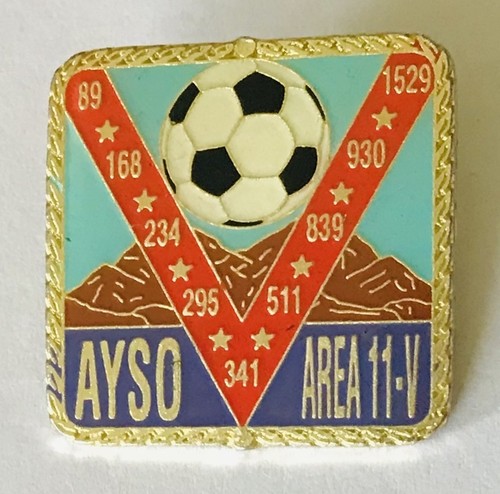 AYSO Area 11-V Soccer Football Pin Badge Rare Vintage (G7) | eBay