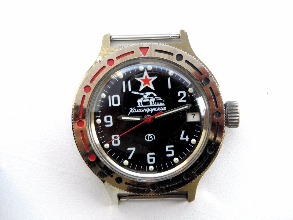 Military VOSTOK Tankist Komandirsk ie Watch date Soviet good condition ...