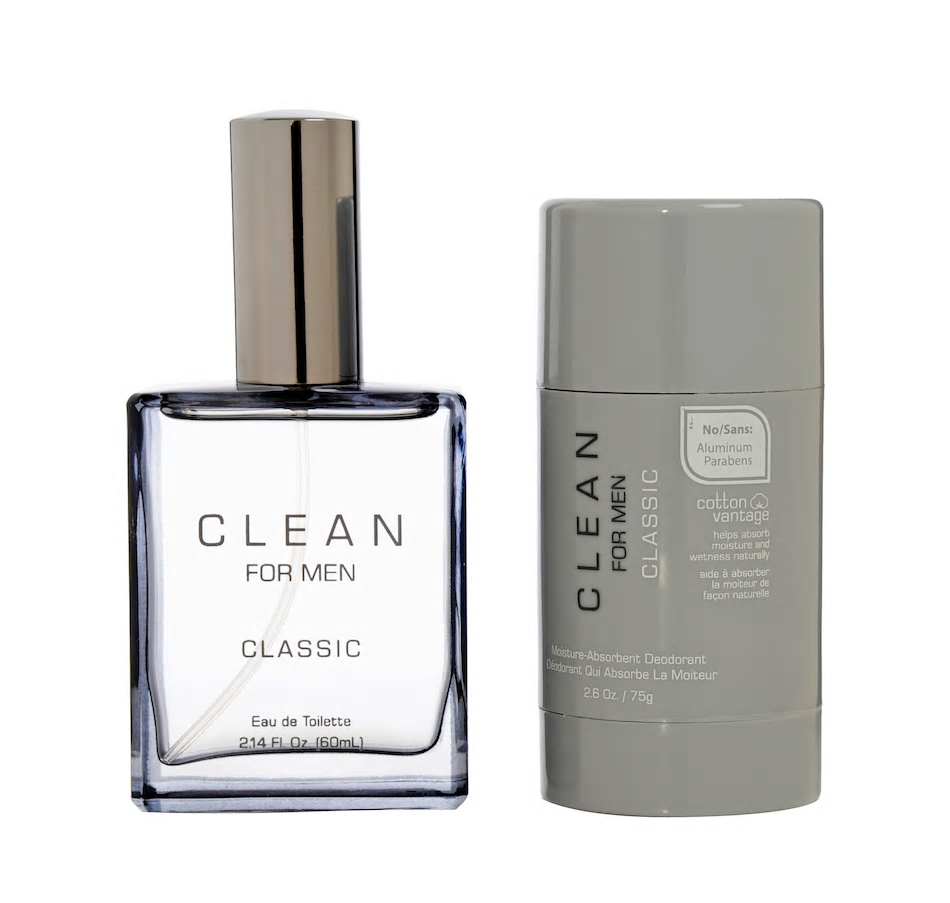 CLEAN For Men Classic Eau de Toilette Cologne Spray & Deodorant Gift ...