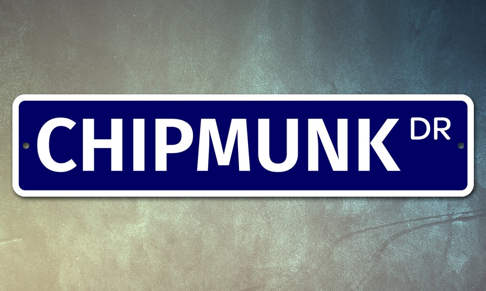 5640 SS Chipmunk 4" x 18" Novelty Street Sign Aluminum | eBay