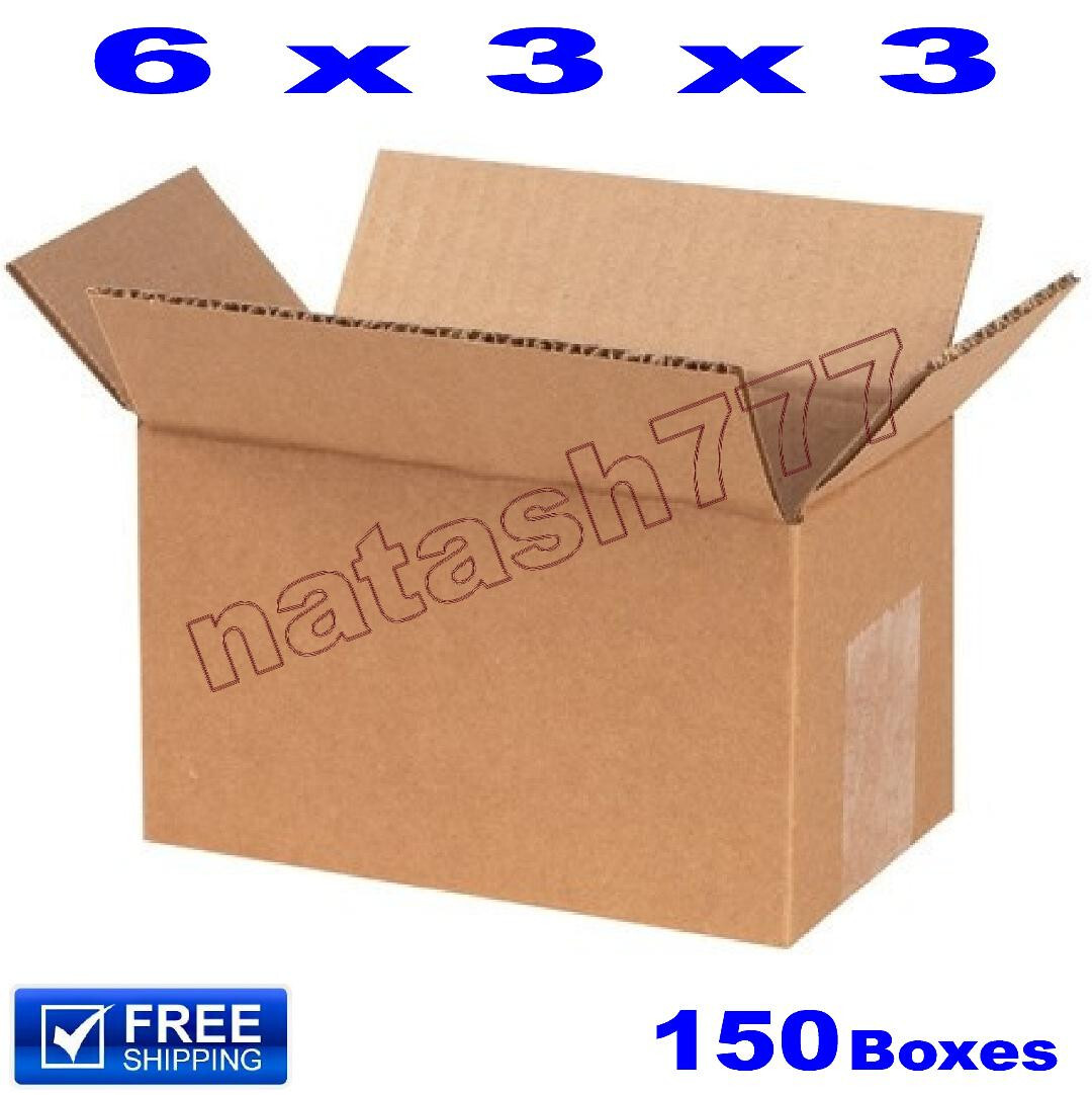 150 - 6x3x3 Cardboard Boxes 32ECT Mailing Packing Shipping Box ...