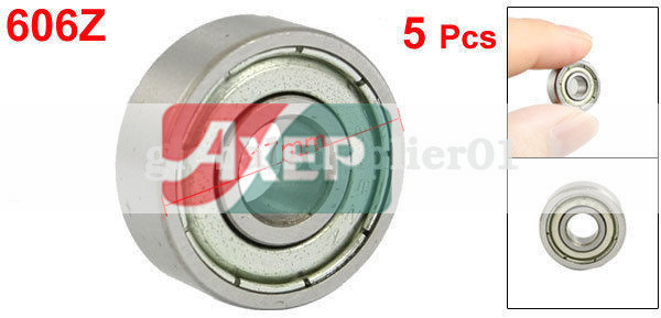 A 5 Pcs 606Z 6 x 17 x 6mm Metal Miniature Deep Groove Ball Bearings | eBay