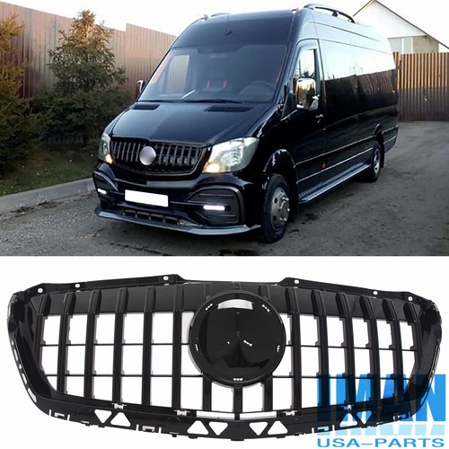 Black GTR Front Bumper Grille Grill For Mercedes Benz W906 Sprinter ...