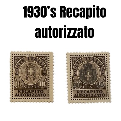 1930-43 Italy Recapito Autorizzato 10 & 40 Cents Postage Stamp SJXX-589 ...