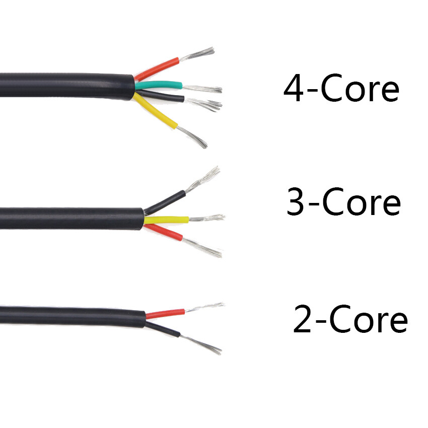 2/3/4-Core 0.3mm²~4mm² Silicone Rubber Cable Tinned Copper Wire Soft ...